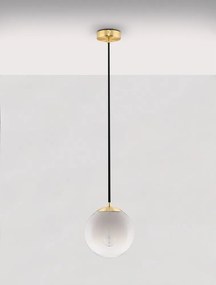 Bílé/ve zlaté barvě skleněné závěsné svítidlo ø 20 cm Vita – Nova Luce