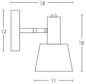 Zambelis 20218 - Nástěnné bodové svítidlo 1xE14/25W/230V bílá
