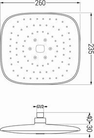 Mexen Uno, podomítkový sprchový set DR33, chromová, 71435DR33-00