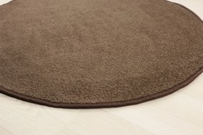 Vopi koberce Kusový koberec Eton hnědý 97 kruh - 100x100 (průměr) kruh cm