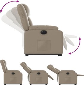 Elektrické zvedací polohovací křeslo cappuccino umělá kůže 3205170
