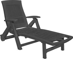 Zahradní lehátko ZIRCONE, 72×195×101 cm, antracitová I.P.A.E-Progarden