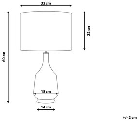 Červená stolní lampa TRIVERSA Beliani