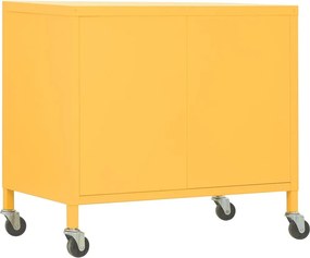 Úložná skříň hořčicově žlutá 60 x 35 x 56 cm ocel 336263