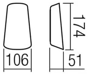 Redo 9536 - LED Venkovní nástěnné svítidlo TWILL 1xLED/11W/230V IP65