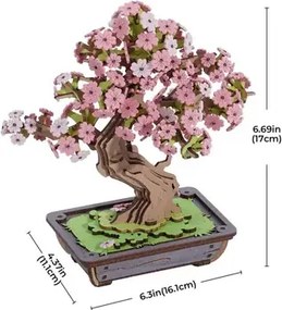 RoboTime 3D dřevěná skládačka Bonsaj sakura