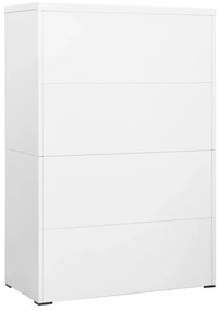 Petromila Kancelářská skříň bílá 90 x 46 x 134 cm ocel