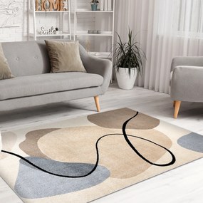 Dywany Łuszczów, Kusový koberec Fusion 9213 cream/beige, 140x190, béžová, kancelář