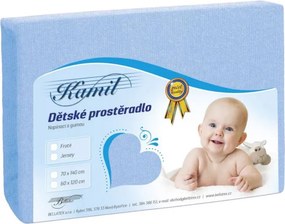Bellatex Dětské JERSEY prostěradlo Modrá 60x120 cm