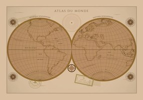 Fototapeta Atlas Du Monde Vintage Strukturální vinyl 104x70.5