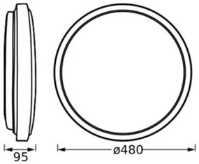 Ledvance - LED Stropní svítidlo ORBIS LONDON LED/36W/230V bílá