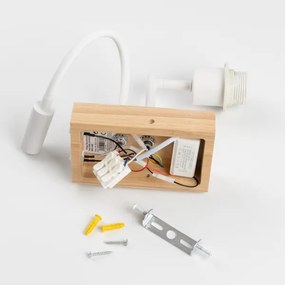 Brilagi - LED Flex. lampa BOBO WOOD 1xE27/25W/230V + LED/3W dub/bílá/zvířátka