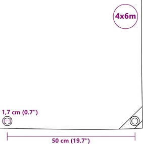 Plachta 650 g/m² 4 x 6 m 151356
