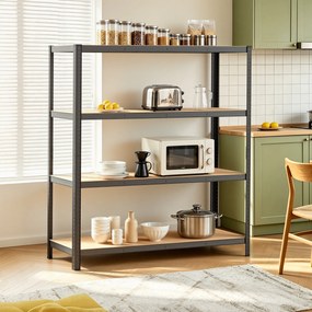 Dílenský regál Wiltec – 160 × 60 × 180 cm, 175 kg, černá (62873)