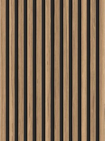 Mexen Lam-B, akustické stěnové lamely 275 × 30 cm, HDF deska 4 mm, technická dýha, ořech světlý, S100-275307-3015-017