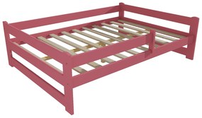 Vomaks Dětská postel DP 019 XL se zábranou Rozměr: 120 x 200 cm, Barva: barva růžová