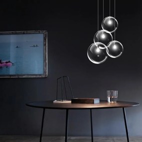 Toolight - Závěsné svítidlo Lassi 25cm APP307-1CP, E27, černá, OSW-00359