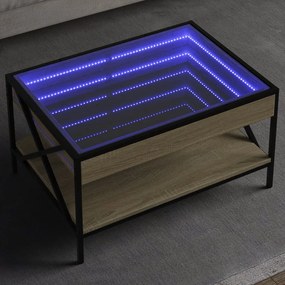 Konferenční stolek s Infinity LED dub sonoma 70 x 50 x 38 cm