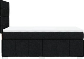 Box spring postel s matrací černá 90x190 cm textil 3291525