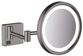 Hansgrohe AddStoris, kosmetické zrcadlo s LED osvětlením, kartáčovaný černý chrom, HAN-41790340