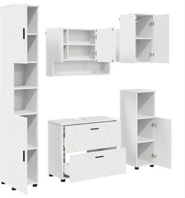 Sada koupelnového nábytku 5 ks Bílá 35 x 30 x 192 cm 3393063