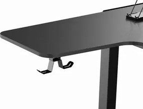 ULTRADESK WINGER černá / Herní elektrický nastavitelný stůl / 155 x 60