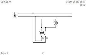ABB Classic vypínač č.2 jasně bílá 3553-02289 B1