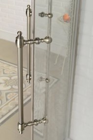 Gelco, ANTIQUE čtvrtkruhová sprchová zástěna 1000x1000mm, 2 dveře, čiré sklo, bronz, GQ5210C