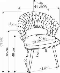Jídelní židle Oakley, šedá