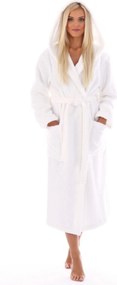 Bavlněný župan Athena s kapucí bílá 31 16 0100 - bílá - XL