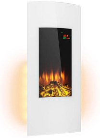 Klarstein Lamington elektrický krb 2000 W, LED plameny, topný ventilátor, časovač, ambientní osvětlení