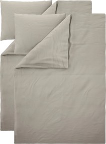 Livarno® Sada ložního povlečení s podílem lnu, 140 x 200 cm, 70 x 90 cm, 2dílná, béžová
