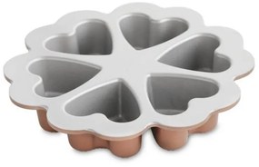 Forma na mini srdíček bábovky Conversation Heart, 6 formiček Nordic Ware + ONO 33,5cm tác na dorty, bábovky, cukroví Rosenthal