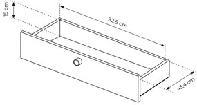 VIKI d | šatní skříň 213 4D2S | se zrcadlem | 213 cm | dub barista
