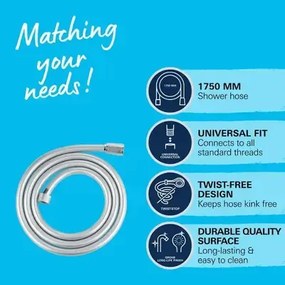 Grohe Hadice - Sprchová hadice VitalioFlex Silver 1.75 m chrom