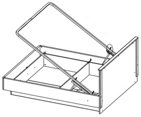Postel s úložným prostorem Jagger 160