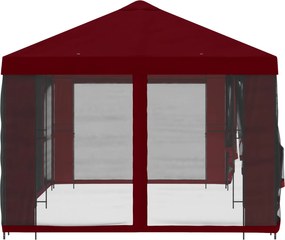 Zahradní altán se stěnami 6 x 3 m Vínová Polyester a ocel 3376029