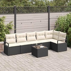 Set pohovek 7 ks Černá polyratan 3346407