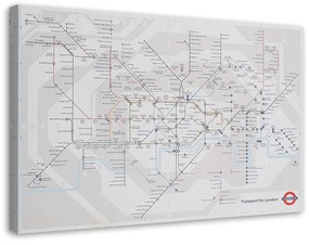 Gario Obraz na plátně Londýnské metro - plán linek metra Rozměry: 60 x 40 cm