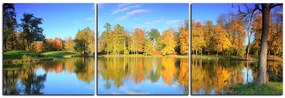 Obraz na plátně - Podzimní park - panoráma 5175B (120x40 cm)