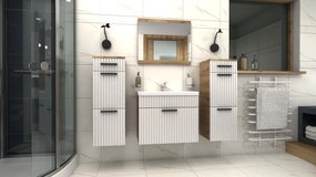 Koupelnová sestava TERNI C bílý mat + dub artisan