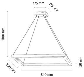 Spot-Light 1027402300000-LED Stmívatelný lustr na lanku LEGNO 2xLED/33W/230V dub
