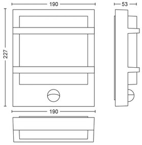 Philips 17395/93/P0 - LED Venkovní nástěnné svítidlo PETRONIA LED/12W IP44