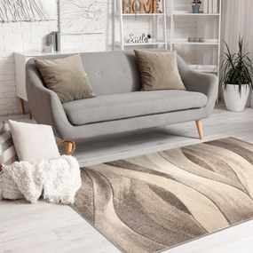 Dywany Łuszczów, Kusový koberec Fusion 1617 beige/cream, 140x190, béžová, kancelář