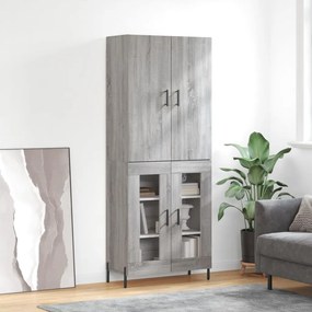 Skříň highboard šedá sonoma 69,5 x 34 x 180 cm kompozitní dřevo