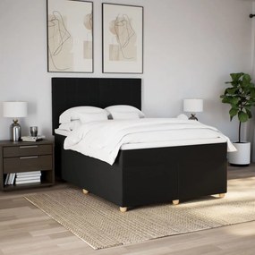 Box spring postel s matrací černá 140 x 190 cm textil 3293577