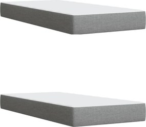 Box spring postel s matrací světle šedá 200 x 200 cm textil 3290588