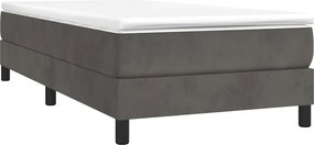 Rám postele s boxspringem tmavě šedý 90 x 200 cm samet 3120749