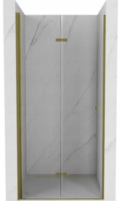 Mexen Lima skládací sprchové dveře 70 cm, průhledné, zlaté - 856-070-000-50-00