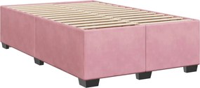 Box spring postel s matrací růžová 120 x 200 cm samet 3288593